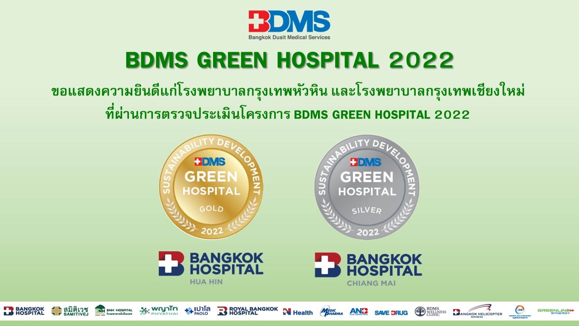 โรงพยาบาลกรุงเทพเชียงใหม่ ภูมิใจที่ได้ผ่านการตรวจประเมินโครงการ BDMS GREEN HOSPITAL 2022 ...