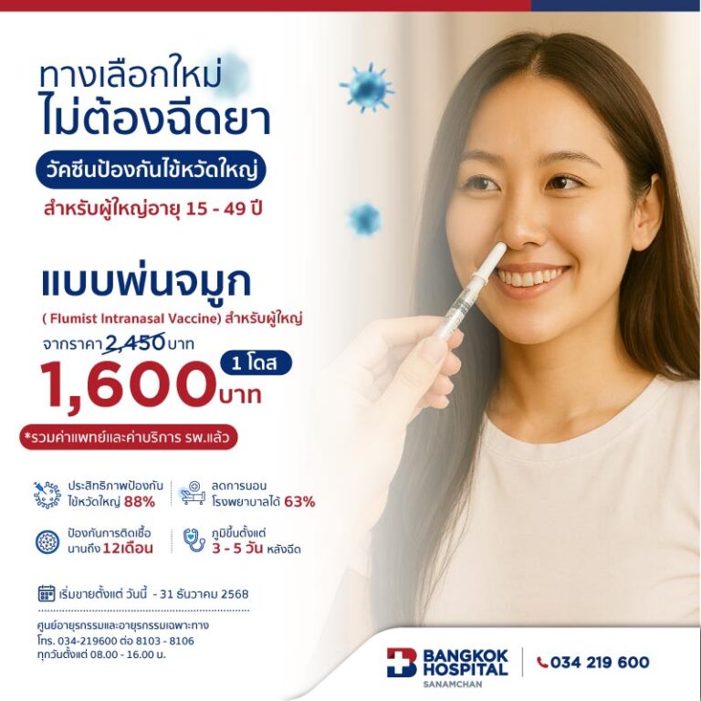 Influenza vaccine for adults aged 15-49 years (nasal spray) | Bangkok ...